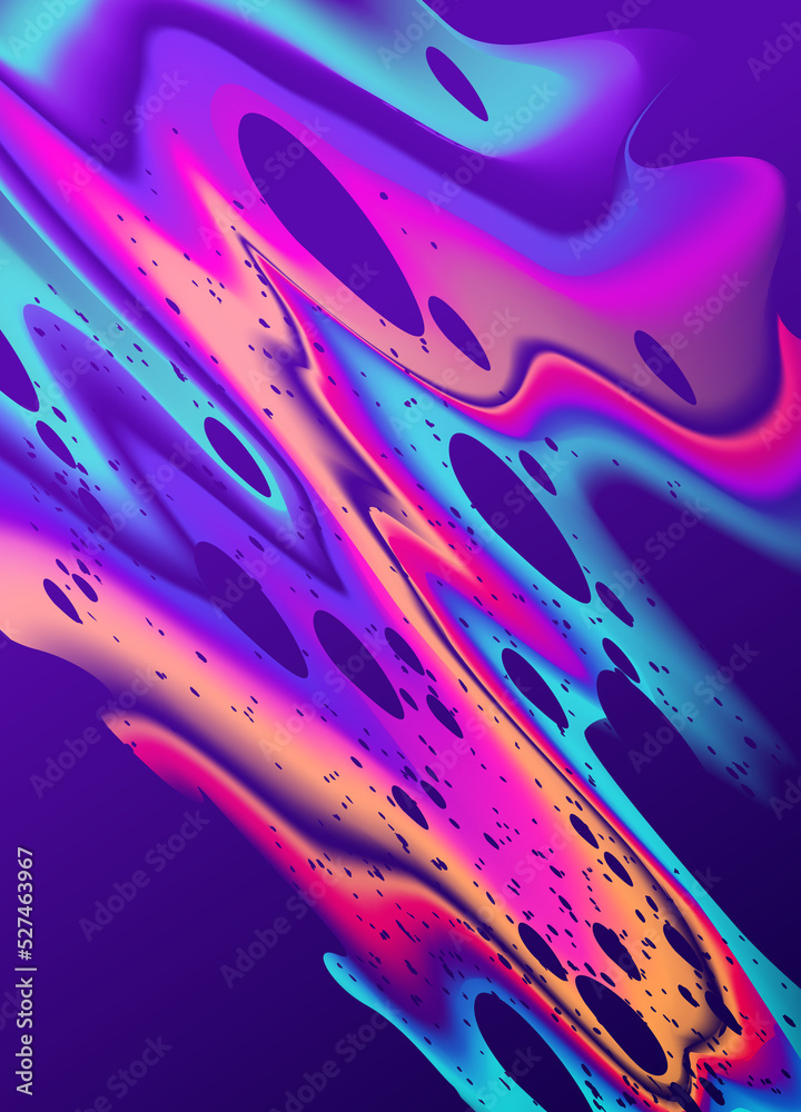 Psychedelic acid colourful wave pattern and texture background. Vector ...