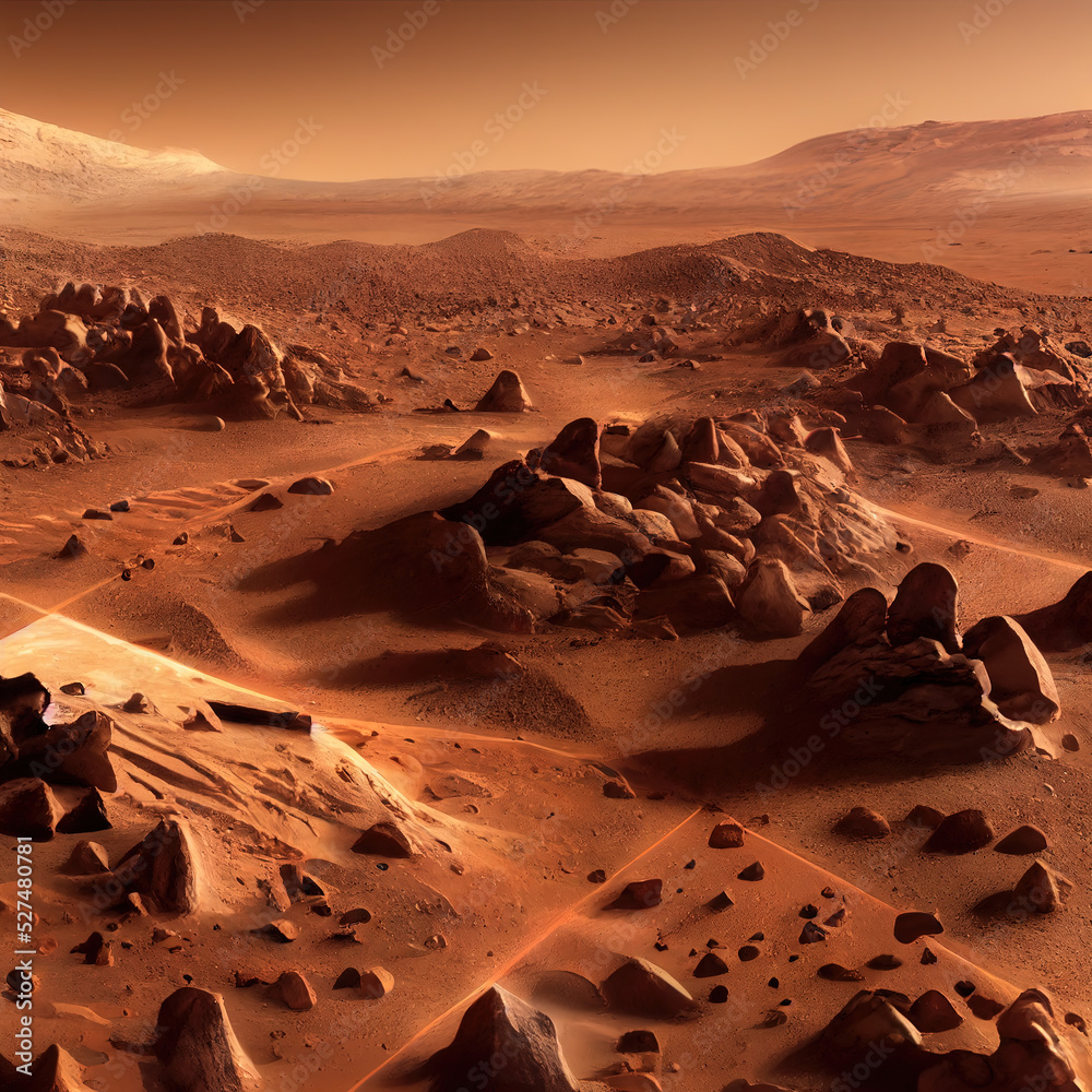 Planet Mars Surface. Alien Planets. Outer Space. New Land. Fantasy ...