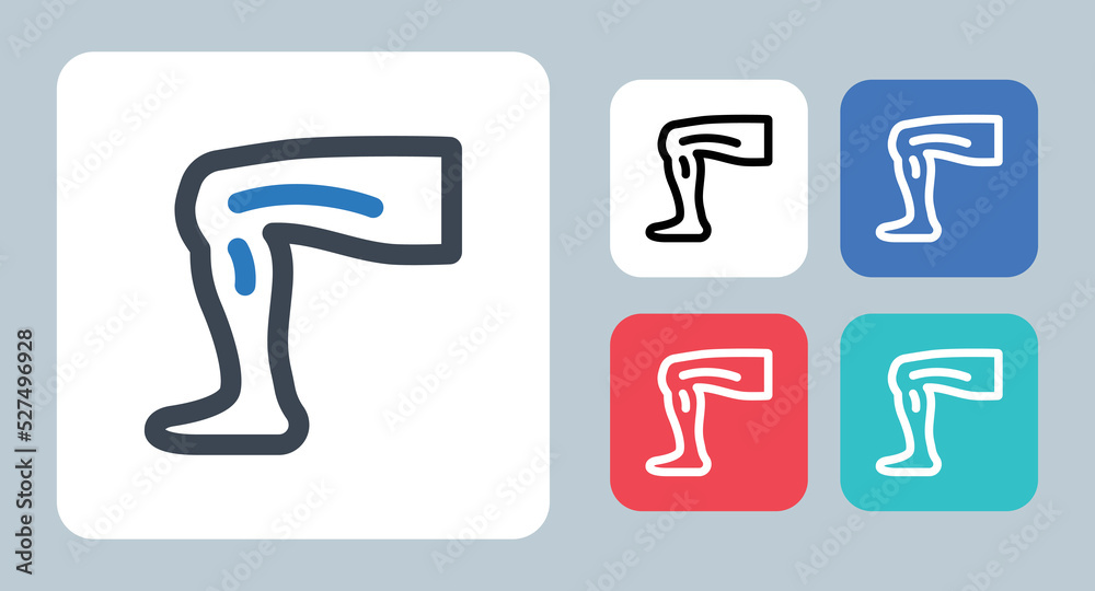 Leg icon - vector illustration . leg, Ankle, foot, Anatomy, body, part ...