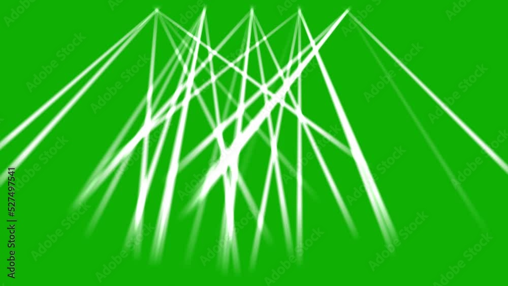 Decorative stage light rays motion graphics with green screen ...