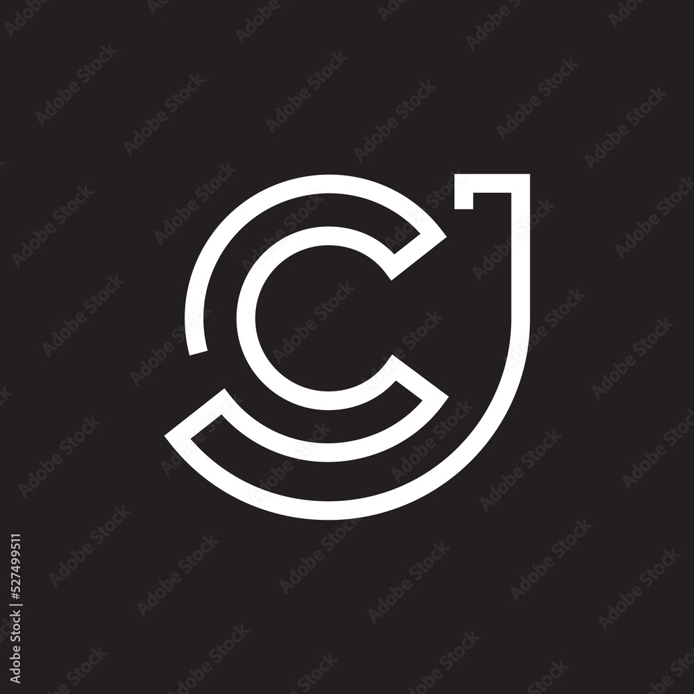 Initial letter cj logo template design Royalty Free Vector Stock Vector ...