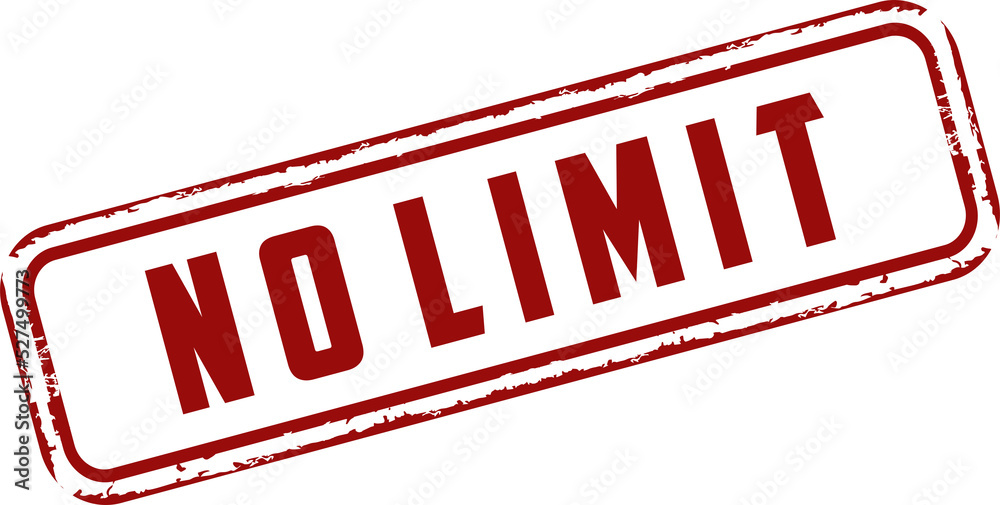 No limit sign or ruber stamp stickers badge png illustration Stock ...