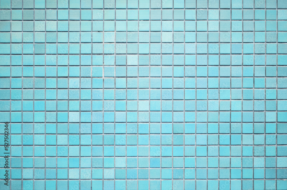 Antique mosaic tile texture for background. Turquoise blue gradient ...