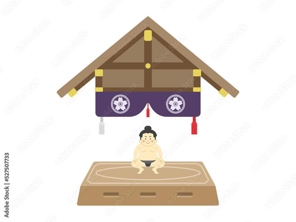 大相撲の土俵にあがった、力士のイラスト Stock Illustration | Adobe Stock