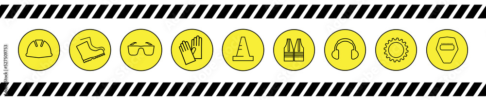 work safety sign Stock Vector | Adobe Stock