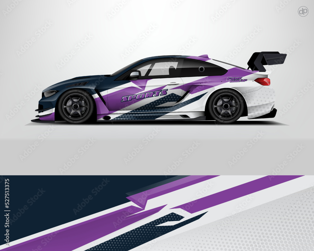 Vetor do Stock: Car decal wrap design vector. Graphic abstract stripe ...