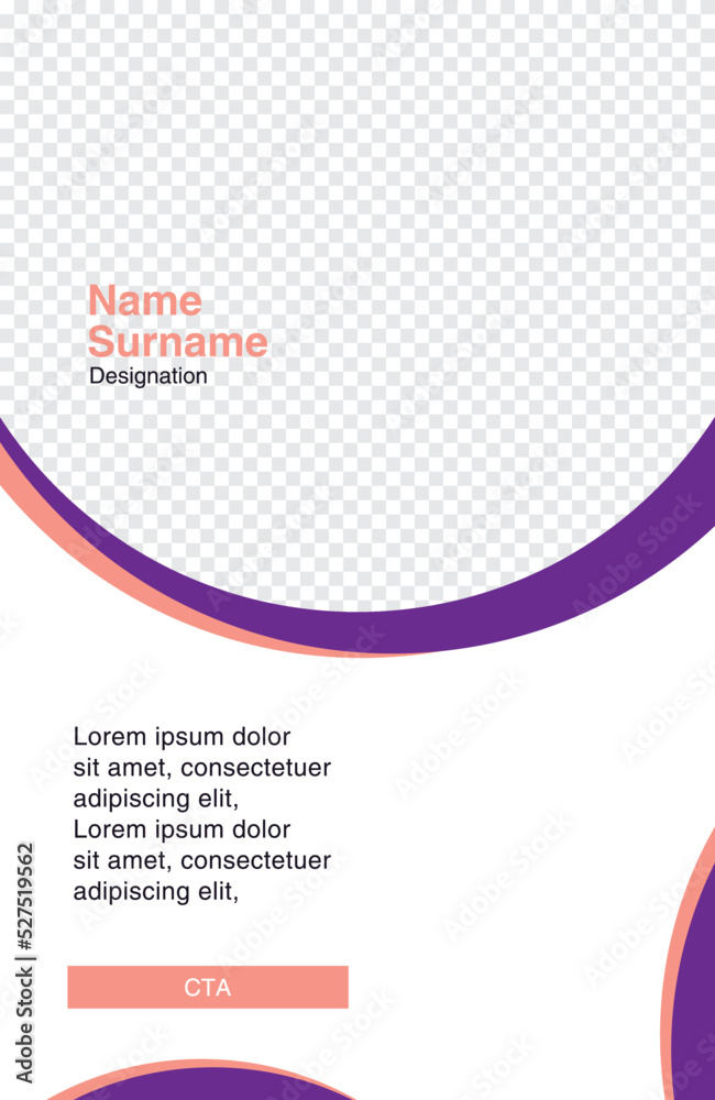 graphic design invitation mailer layout placeholder with photo date ...