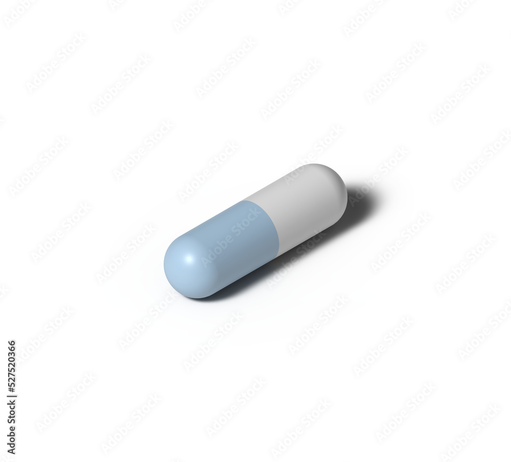 Medical capsule with shadow in PNG format. Graphic 3D illustration in ...