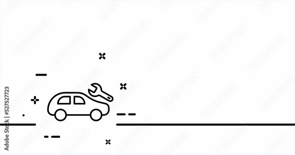 Service station. Car crash, failure, registrar, insurance, breakdown ...