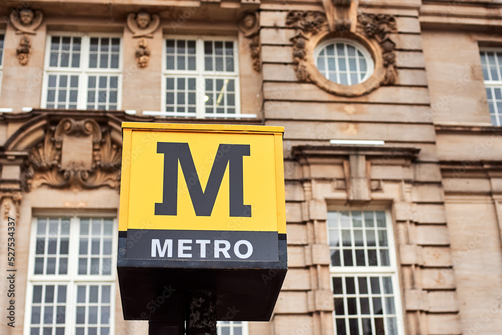 Newcastle, England, 20 August 2022: Tyne and Wear Metro rapid transit ...