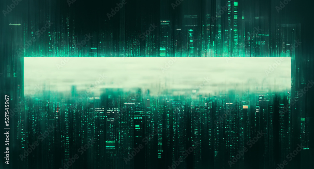 Abstract digital cyber background, Big data code matrix futuristic with ...