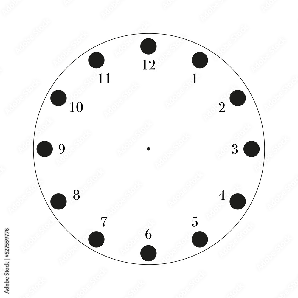 Watch in classic design with blank dial. Analog watch face for simple ...