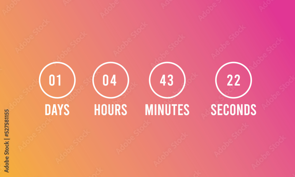 Clock time vector set design template, Modern vector design template ...