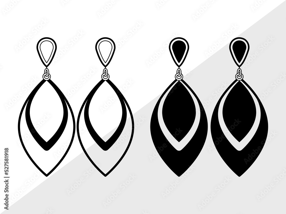 Earrings SVG, Jewelry Svg, Leather Earrings Svg, Necklace Svg, Stacked ...