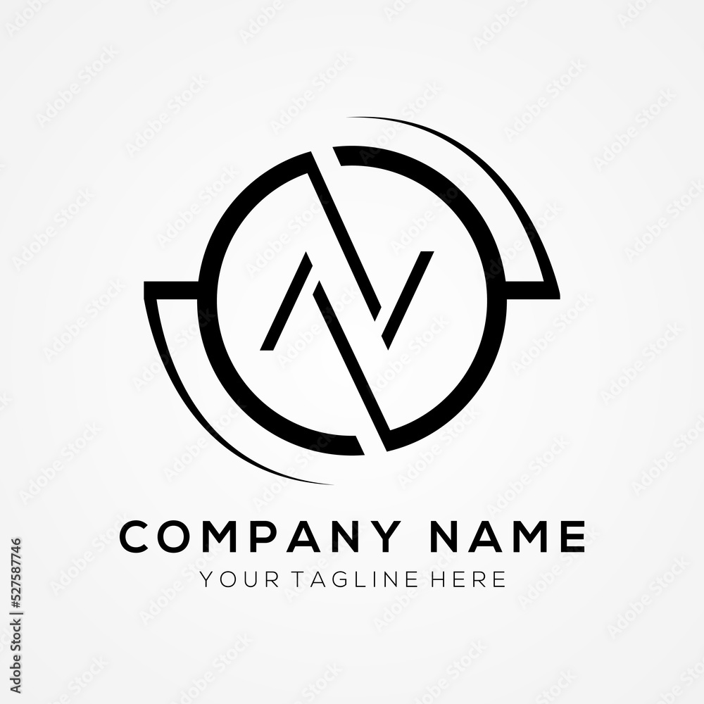 letter AV Logo Design Vector Template. Initial Black Letter Design AV ...