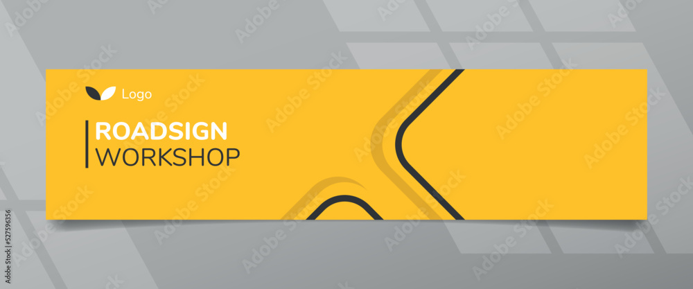 Road Sign Simple Banner Design Stock Vector | Adobe Stock