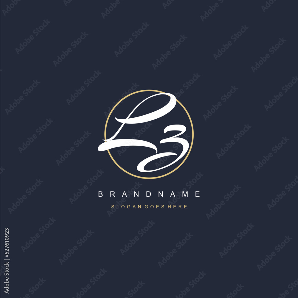 Initial letter LZ logo monogram feminine style with circle line design ideas Stock Vector ...