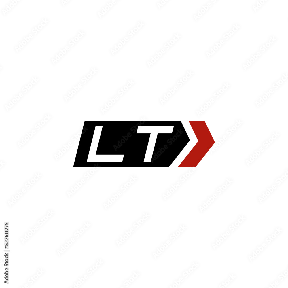 Letter LT logo with simple right arrow design ideas Stock Vector ...
