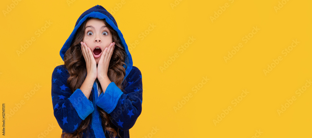 Shocked expression. Shocked child keeping dropped jaw with hands ...