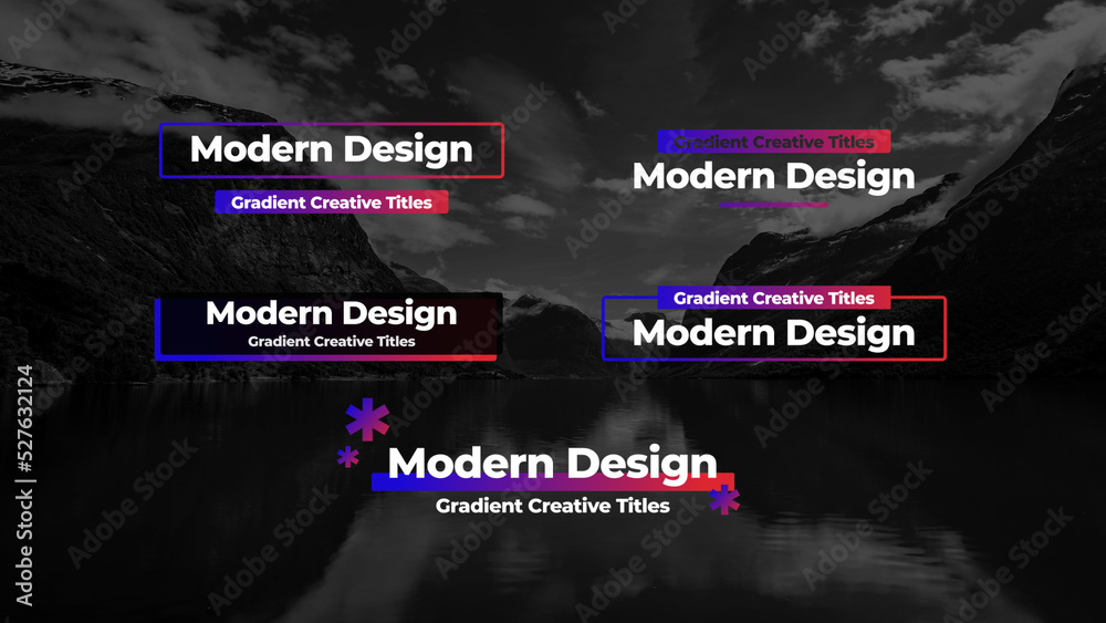 Gradient Color Titles Stock Template | Adobe Stock