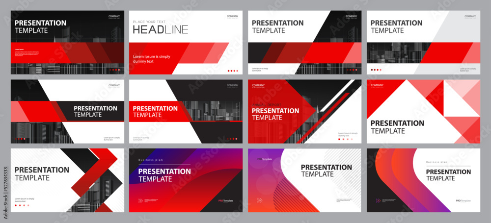 set abstract business presentation cover background design template and ...