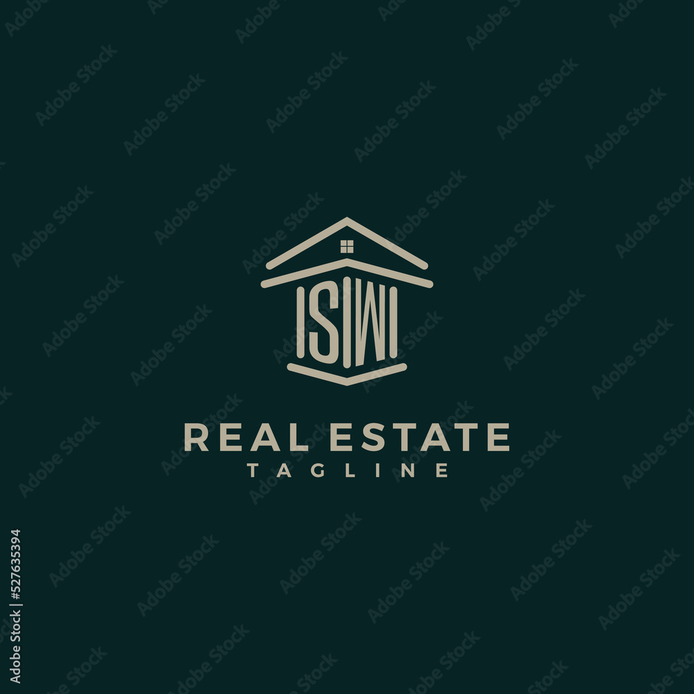 Initial letter SW Home House Logo Design. Real Estate Logo Concept ...