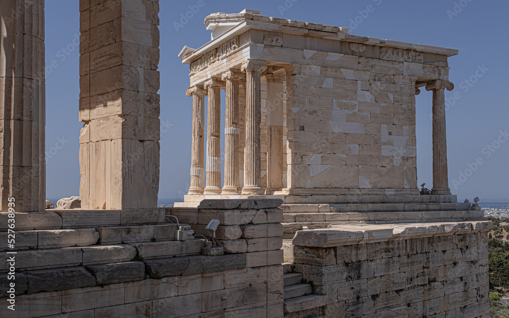 Temple of Athena & Nike of the Acropolis of Athens, dedicated to the goddesses Athena and Nike ...
