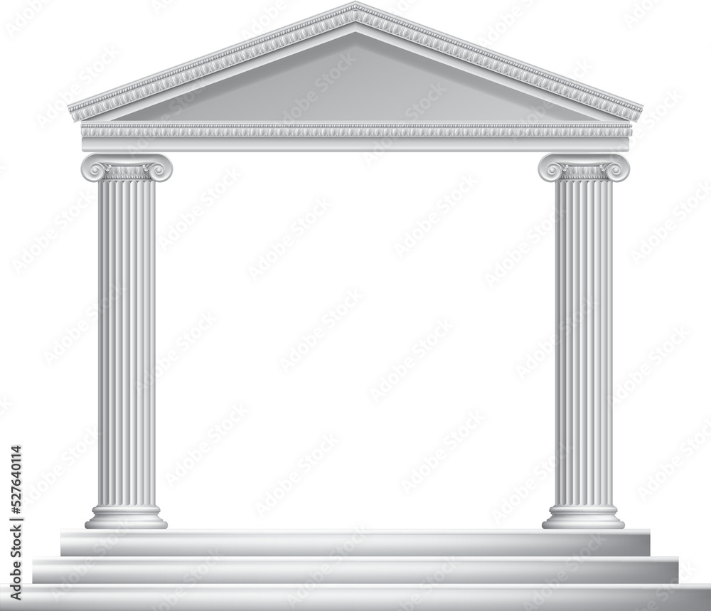 Greek Column Temple Stock Illustration | Adobe Stock