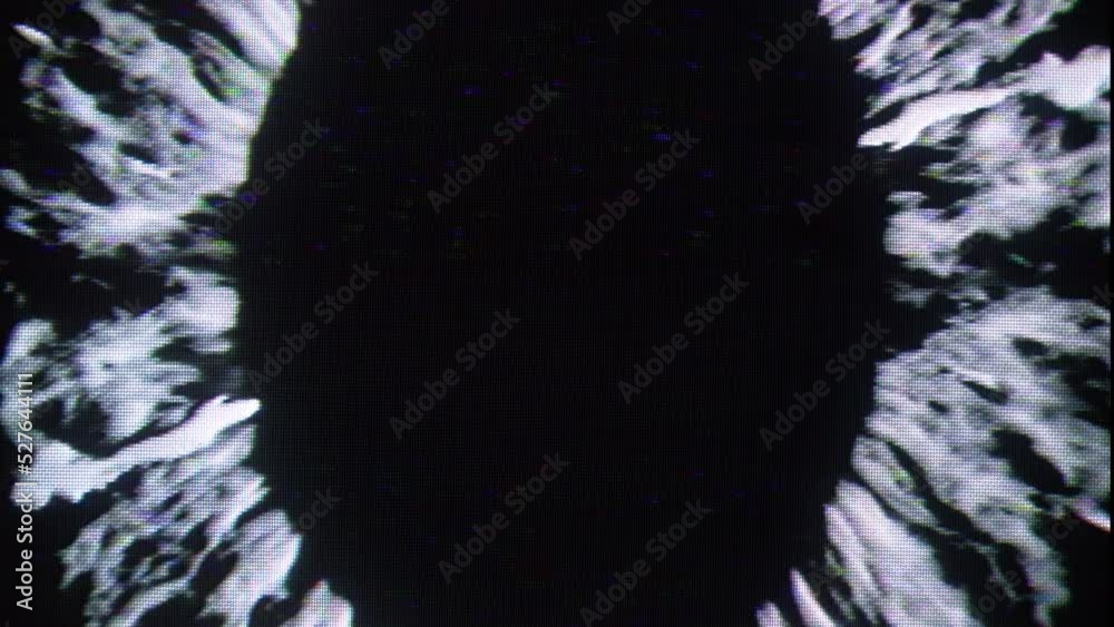 Analogue VHS Footage of the pupil. Vintage practical VHS VCR noise ...