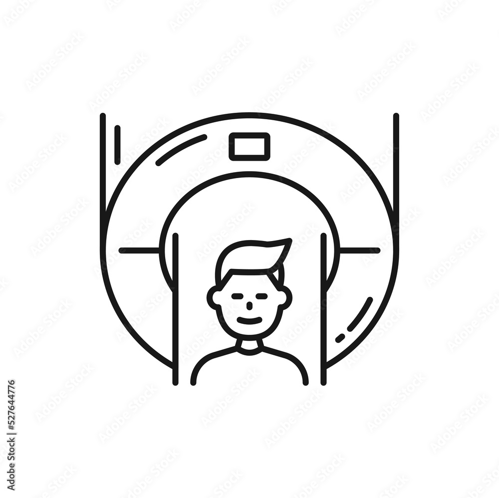 MRI scan for child isolated tomography machine scanning young patient ...