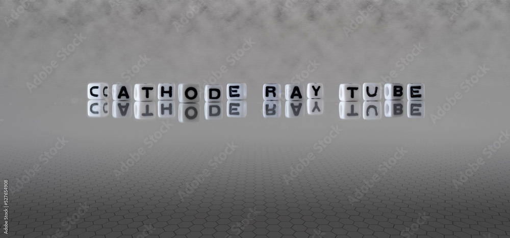 cathode ray tube word or concept represented by black and white letter ...