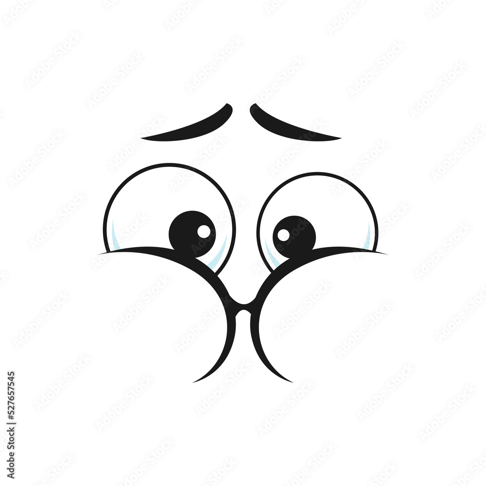 Cartoon face vector emoji with puff out cheeks and goggle eyes. Facial ...