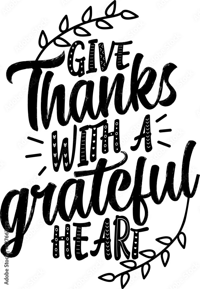 Give thanks with a grateful heart - Inspirational Autumn or ...