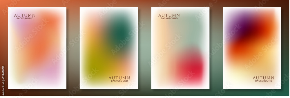 Beautiful gradients autumn colors cover and flyer design Stock Vector ...