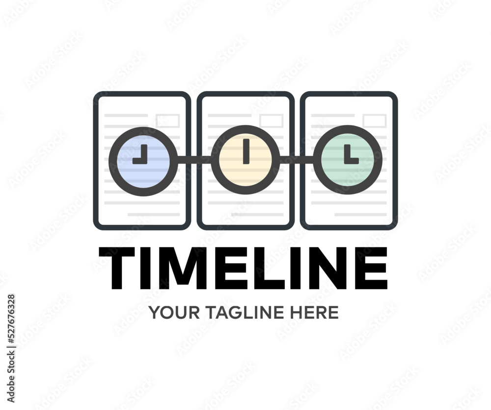 Timeline and schedule isolated logo design. Infographic elements data ...