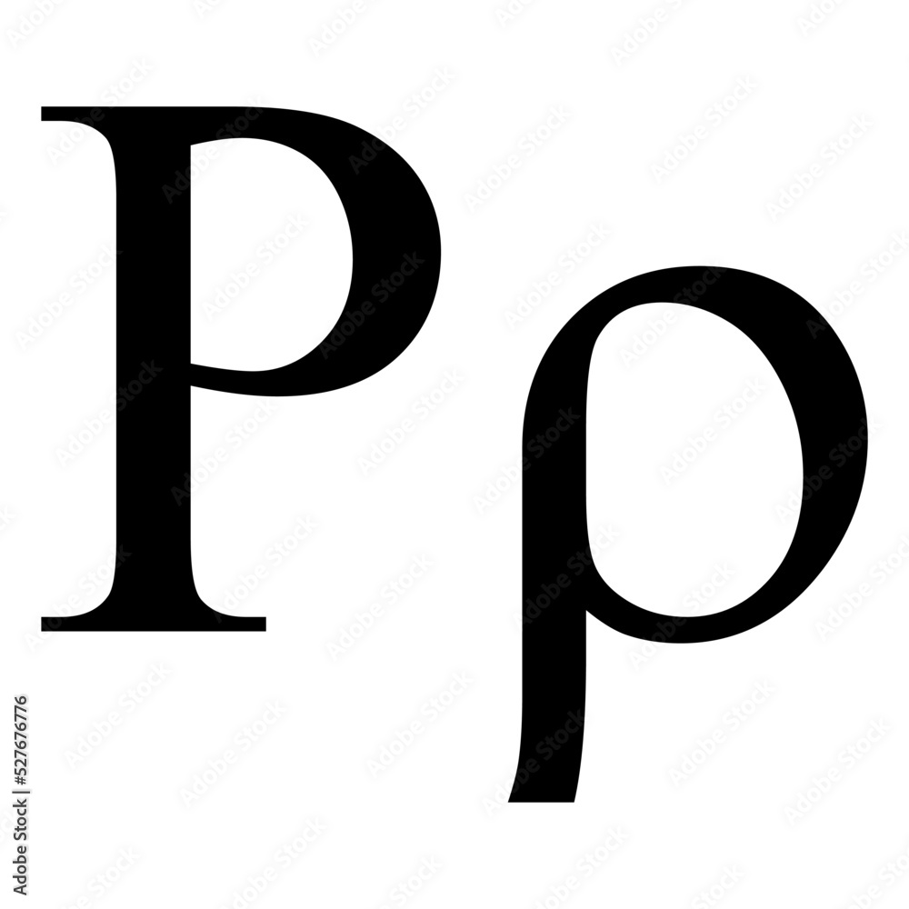 Black pho symbol icon with name. greek alphabet letter Stock Vector ...