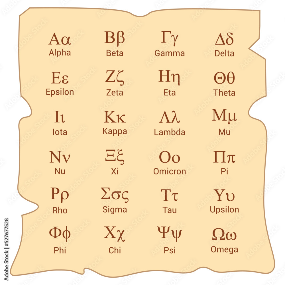 the greek alphabet letters font. greek alphabet set vector. alpha beta ...
