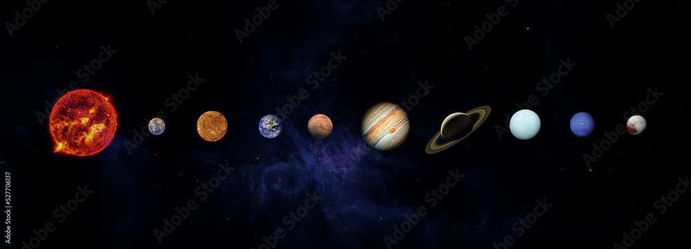 Solar system. Elements of this image furnished by NASA Stock ...