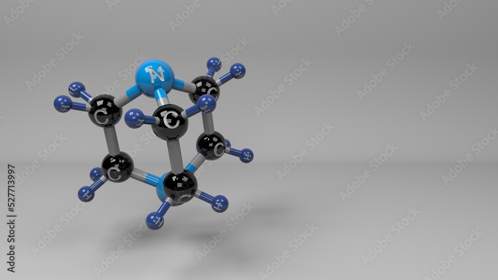 Triethylenediamine molecule. Molecular structure of DABCO also known as ...
