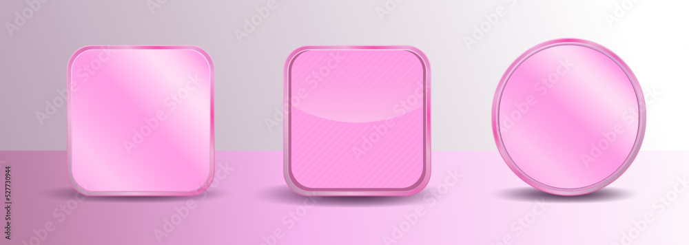 Cute Pink Feminine color application frame background in vector ...
