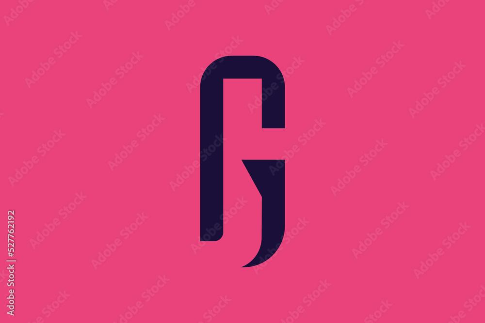 Minimal GJ logo. Icon of a JG letter on a luxury background. Logo idea ...