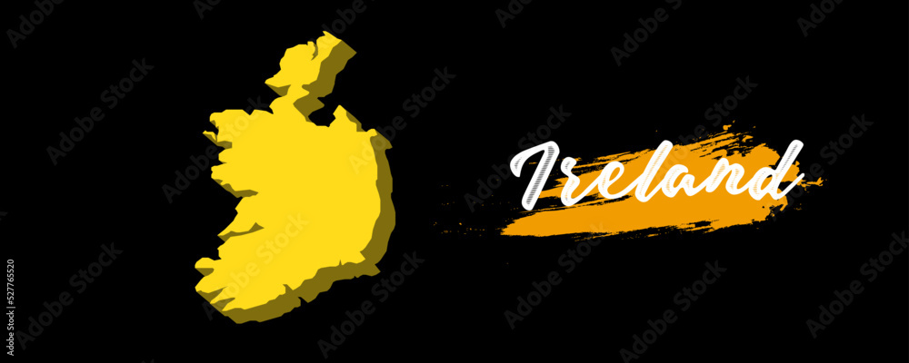 ireland map, ireland outer boundary map, ireland projected map, Country ...