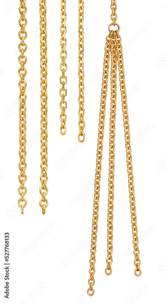 Golden Chain Seamless Luxury Chains Of Different Shapes Realistic