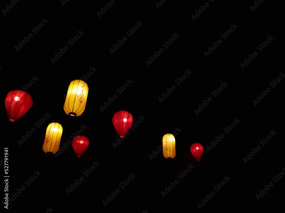 Paper lantern at night, at a Chinese festival at Pantai Indah Kapuk ...