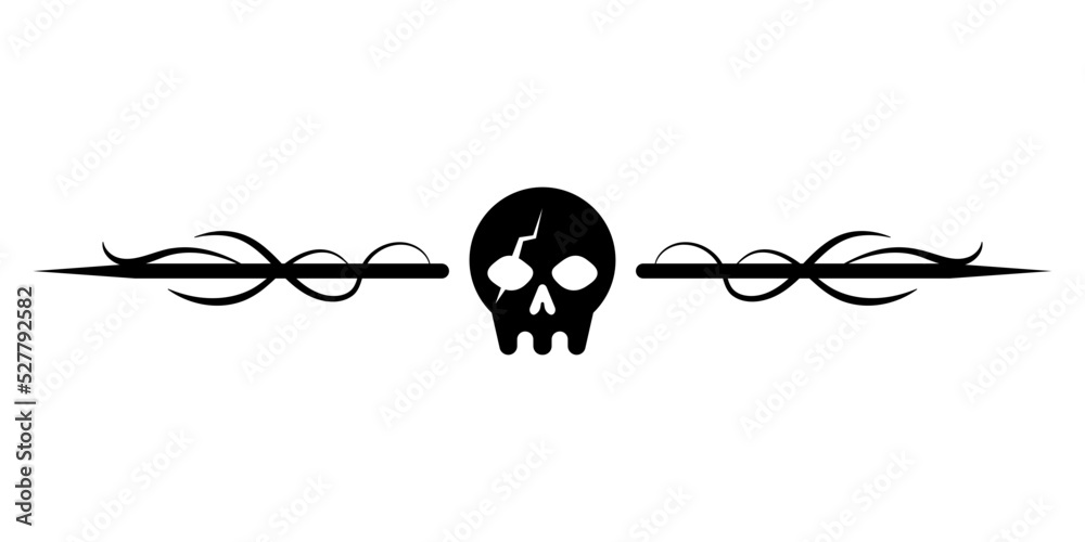 Vetor de skull border divider do Stock | Adobe Stock