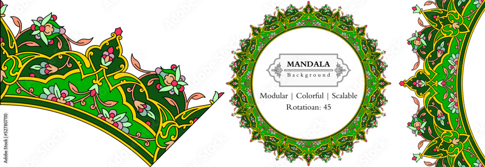 Mandala frame persian iranian arabic turkish islamic hindi indian ...