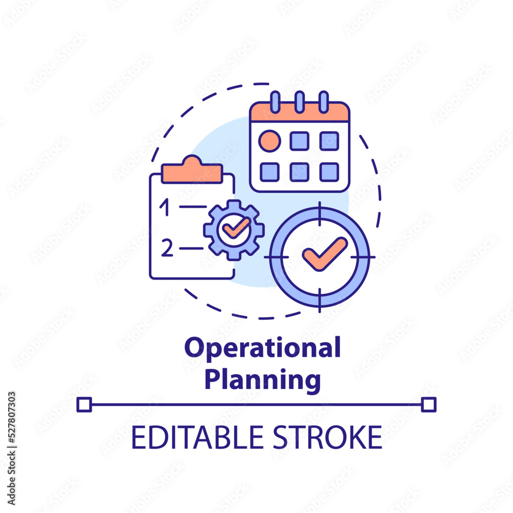 Operational planning concept icon. Tasks detalization. Business ...
