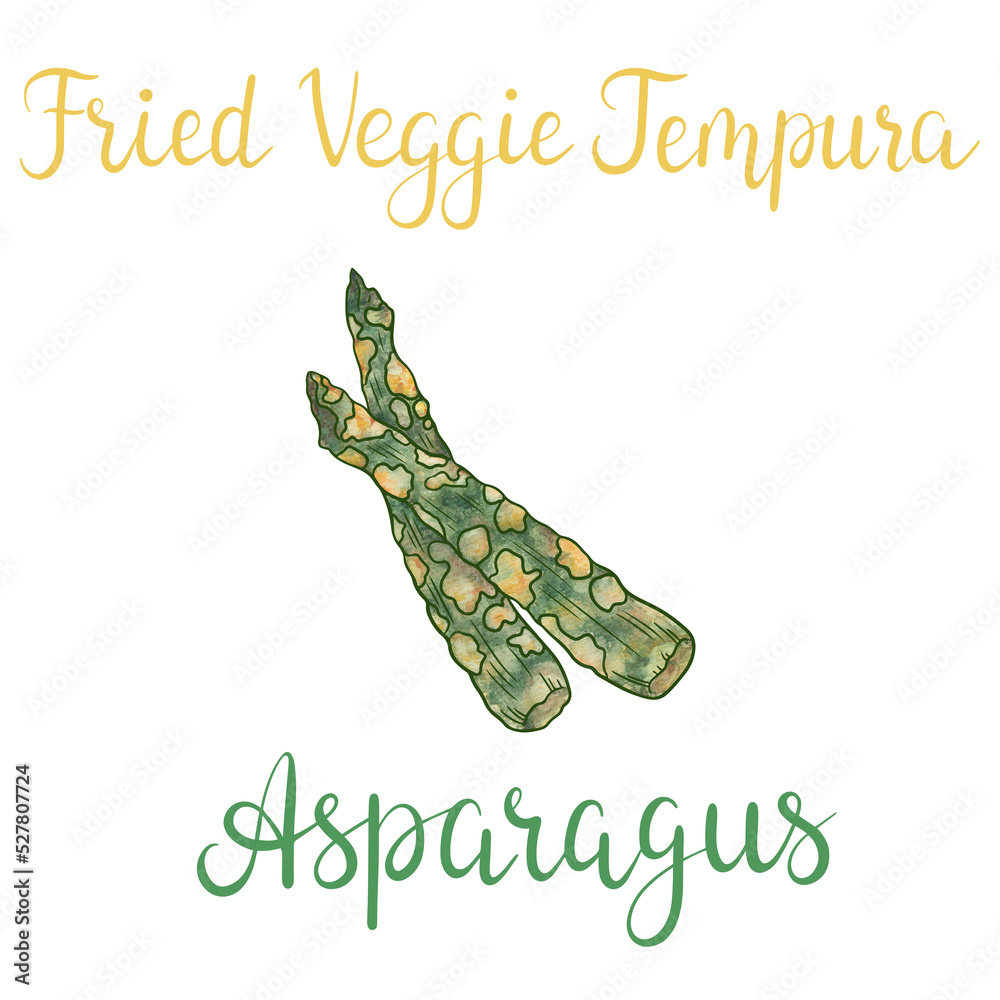 Asparagus Twigim Korean Deep Fries. Crispy fried vegetable tempura ...
