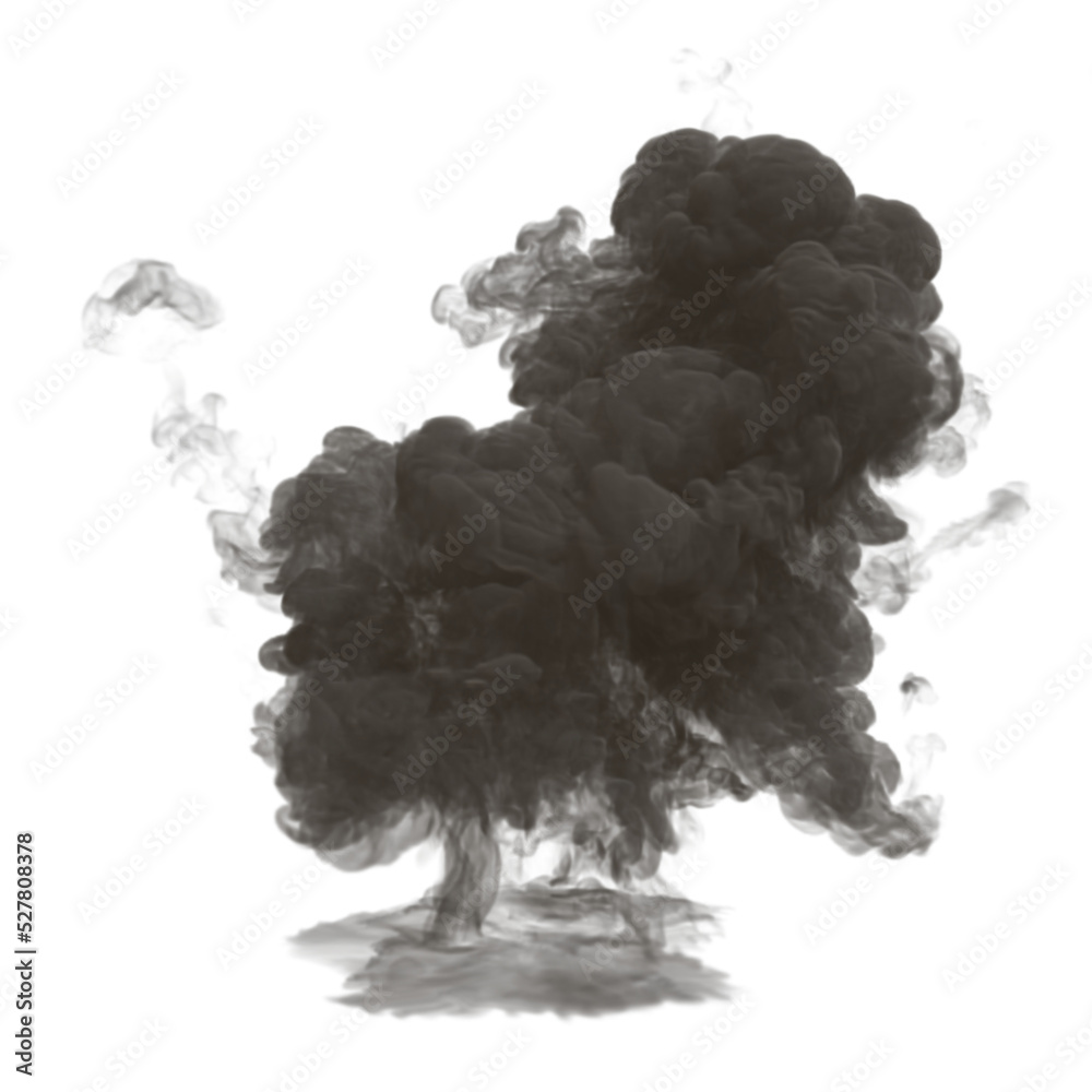 Smoke Cloud Explosion Overlay, Transparent Background PNG Stock ...