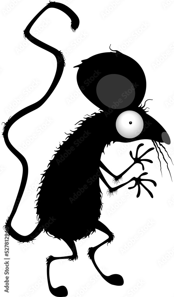 Mouse Funny big eyed Cartoon Character looking surprised and scared ...